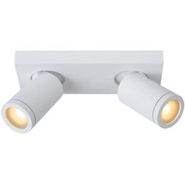 Taylor - Deckenstrahler Badezimmer - led Dim to warm - GU10 - 2x5W 2200K/3000K - IP44 - Weiß - Lucide