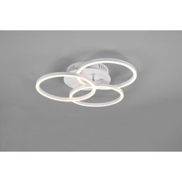 REALITY Deckenleuchte 3 verstellbare Kreise Led Dimmer Circle White Trio Lighting