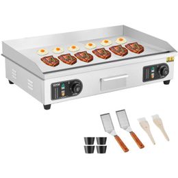 Vevor - Kommerzieller elektrischer Grill, 4400 w, halbflacher Grill für die Arbeitsplatte, einstellbare Temperatur von 50–300 °c, 72 x 39 x 1 cm,