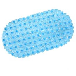 Sollbry - 66cm x 36cm, modernes transparentes Blau, wasserdicht, rutschfest, schnell trocknend, schmutzabweisend, perfekt für Badezimmer, Badewanne