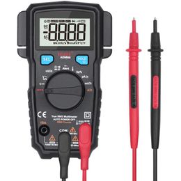 Tragbarer Multitester, 6000 Conuts TRMS Digitalmultimeter Auto Range DMM Dual Slot TRMS Voltmeter Ohmmeter Amperemeter Diode