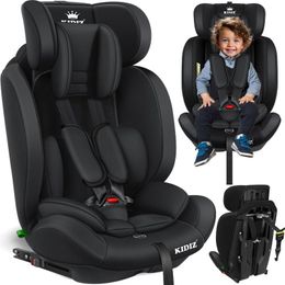 Kidiz Autokindersitz Premium Kinderautositz Gruppe 1+2+3, 9-36 kg 5-Punkt-Sicherheitsgurt Autositz Kindersitz Einstellbare Kopfstütze Mitwachsend Schwarz