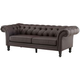 ebuy24 Tran Sofa 3-Sitzer pu Kunstleder braun.