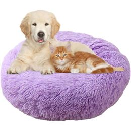 Paryou - Rundes Kissen, 50 cm, Haustierbett, Katzenkissen, Korb, Hundekatzenbett, rundes Hundekatzenbett, Korb, Donut, weich, bequem, beruhigendes