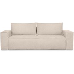 Konsimo - napi ii Sofa 3 Sitzer, mit Schlaffunktion, Modern, weiß