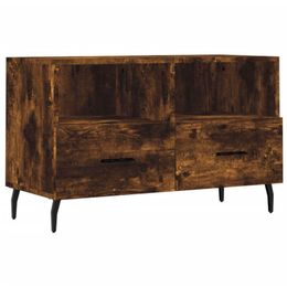 Jinlefu - TV-Schrank Räuchereiche 80x36x50 cm Holzwerkstoff vidaXL