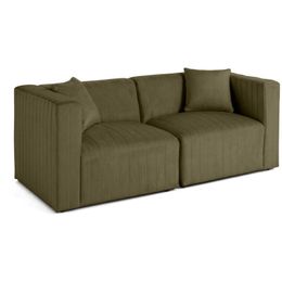 Nova - 2-sitzer modulares sofa - aus samt - grün