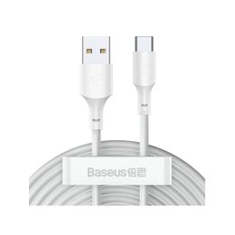 Baseus Simple Wisdom Data Cable Kit USB to Type-C 5A (2PCS/Set?1.5m White