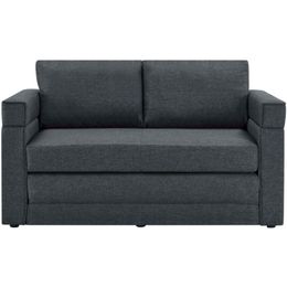 Concept-usine - 2-Sitzer-Schlafsofa aus dunklem Grau Stoff edimbourg