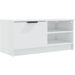 TV-Schrank Hochglanz-Weiß 80x35x36,5 cm Holzwerkstoff vidaXL