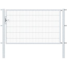 Alberts Zauneinzeltür Tore 200 cm Breite, in versch. Höhen Gr. B/H: 200cm x 120cm, silberfarben