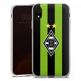 DeinDesign iPhone Xr Handy Silikon H&uuml;lle Case transparent Handyh&uuml;lle Stripes Borussia M&ouml;nchengladbach Gladbach Silikon Case