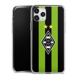 DeinDesign iPhone 11 Pro Max Handy Silikon H&uuml;lle Case transparent Handyh&uuml;lle Borussia M&ouml;nchengladbach Gladbach Stripes Silikon Case