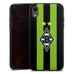 DeinDesign iPhone Xr Handy Silikon H&uuml;lle Case schwarz Handyh&uuml;lle Stripes Borussia M&ouml;nchengladbach Gladbach