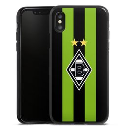 DeinDesign iPhone X Handy Silikon H&uuml;lle Case schwarz Handyh&uuml;lle Stripes Borussia M&ouml;nchengladbach Gladbach