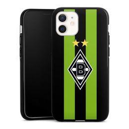 DeinDesign iPhone 12 mini Handy Silikon H&uuml;lle Case schwarz Handyh&uuml;lle Stripes Borussia M&ouml;nchengladbach Gladbach