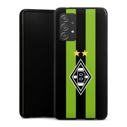 DeinDesign Galaxy A52s 5G Handy Silikon H&uuml;lle Case schwarz Handyh&uuml;lle Stripes Borussia M&ouml;nchengladbach Gladbach