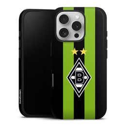 DeinDesign iPhone 16 Pro Handy Panzer Handyh&uuml;lle robuste Outdoor H&uuml;lle Schutzh&uuml;lle gl&auml;nzend Stripes Borussia M&ouml;nchengladbach Gladbach Tough Case