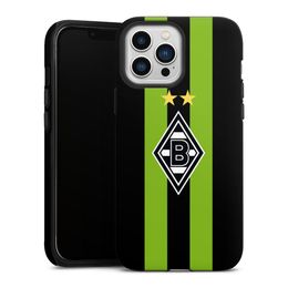 DeinDesign iPhone 13 Pro Max Handy Panzer Handyh&uuml;lle robuste Outdoor H&uuml;lle Schutzh&uuml;lle matt Stripes Borussia M&ouml;nchengladbach Gladbach Tough Case