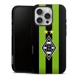 DeinDesign iPhone 16 Pro Handy Panzer Handyh&uuml;lle robuste Outdoor H&uuml;lle Schutzh&uuml;lle matt Stripes Borussia M&ouml;nchengladbach Gladbach Tough Case