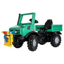 Tretfahrzeug Rolly Toys "rollyUnimog Forst" Tretfahrzeuge grün Kinder inkl. Seilwinde