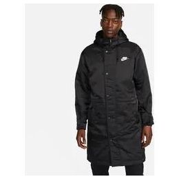 Outdoorjacke Nike SPORTSWEAR "CLUB MEN'S STADIUM PARKA" Gr. M, schwarz-weiß (schwarz, weiß) Herren Jacken