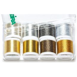 Madeira Stickgarn Metallic "Gold und Silber", Inhalt: 8 Spulen