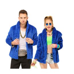 buttinette Plüschjacke, blau