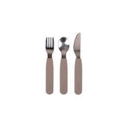 Filibabba Silicone cutlery set - Warm Grey