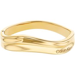 Armreif Calvin Klein "ELEMENTAL, 35000641, 35000642" Armbänder Gr. Edelstahl, goldfarben (gelbgoldfarben) Damen