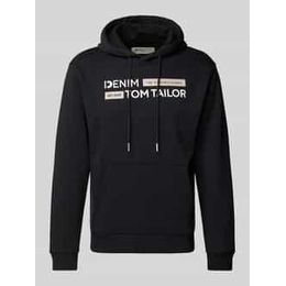 Tom Tailor Denim Regular Fit Hoodie mit Baumwolle und Label-Print