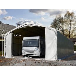 TOOLPORT 7x21m Zeltgarage, PVC-Plane, grau, ohne Statik - (99499)