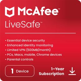 Acer McAfee LiveSafe – 1 Gerät - 1-Jahres-Abonnement