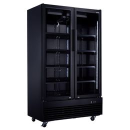 Cooldura Display-Flaschenkühlschrank CDC2D 1000 Liter Schwarz