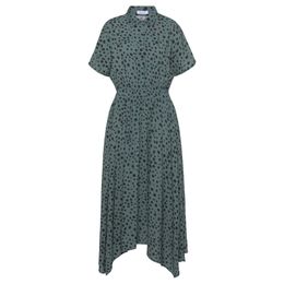 Lascana Damen Druckkleid, gr&uuml;n-schwarz bedruckt, Gr&ouml;&szlig;e 36