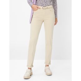 Brax Damen Five-Pocket-Hose Style CAROLA, Beige, Gr. 36