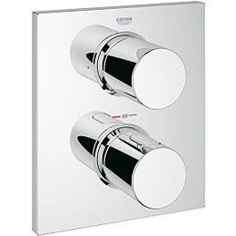 Grohe Grohtherm F Fertigmontageset 27618000 Unterputz-Wannen/Brause-Thermostat, mit integrierter 2-Wege Umschaltung, chrom