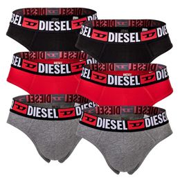 Diesel Slip Herren Gr&ouml;&szlig;e S graumeliert / cranberry / schwarz / wei&szlig;