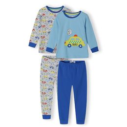 MINOTI Pyjama Jungen Gr&ouml;&szlig;e 86/92 blau / mischfarben
