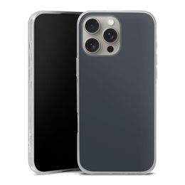 DeinDesign iPhone 16 Pro Max Handy Silikon H&uuml;lle Case transparent Handyh&uuml;lle Anthracite Grey Unicoloured Silikon Case