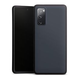 DeinDesign Galaxy S20 FE 5G Handy Premium Silikon H&uuml;lle Handyh&uuml;lle schwarz Case Anthracite Unicoloured Grey Silikon Premium Case