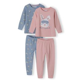 MINOTI Schlafsanzug M&auml;dchen Gr&ouml;&szlig;e 86/92 hellblau / hellpink
