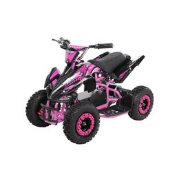 Actionbikes Motors Kinderquad Racer 1000, Pocket-Quad mit 1000 Watt Elektromotor, 3 Batterien, Sto&szlig;d&auml;mpfer, bis 24 km/h (Schwarz/Pink)