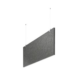 baffel-Set - Deckentr&auml;ger Farbe: grau, Gr&ouml;&szlig;e: 200x25x2,5cm