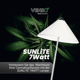 Parus by Venso SUNLiTE 7W LED Vollspektrum Pflanzenlampe Rot, Indoor Plants Pflanzen Beleuchtung, mit ausziehbarem Teleskopstab, Parus Pflanzenlampe f&uuml;r kleine und mittelgro&szlig;e Zimmerpflanzen