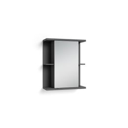 ByLiving Spiegelschrank NEBRASKA, Breite 60 cm, anthrazit, seitliche Ablagen