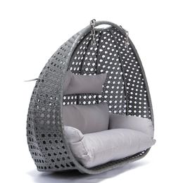 Home Deluxe Polyrattan H&auml;ngesessel-Korb &laquo;Twin&raquo; versch. Farben