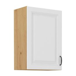 K&uuml;chen-Preisbombe H&auml;ngeschrank 50 cm Stilo Weiss + Eiche Artisan K&uuml;chenzeile K&uuml;chenblock K&uuml;che