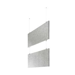 baffel multiple-Set - Deckentr&auml;ger - 3-fach Farbe: lichtgrau, Gr&ouml;&szlig;e: 100x50x2,5cm