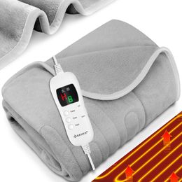Kesser&reg; Heizdecke aus Pl&uuml;sch T&Uuml;V S&Uuml;D GS gepr&uuml;ft elektrische W&auml;rmedecke mit Timer Abschaltautomatik Kuscheldecke 9 Temperaturstufen waschbar bis 40&deg;C Digitalanzeige